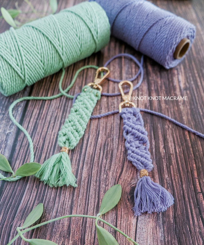 [How-to-Make Series] Basic Macrame Keychain Sets (5 sets Included ...